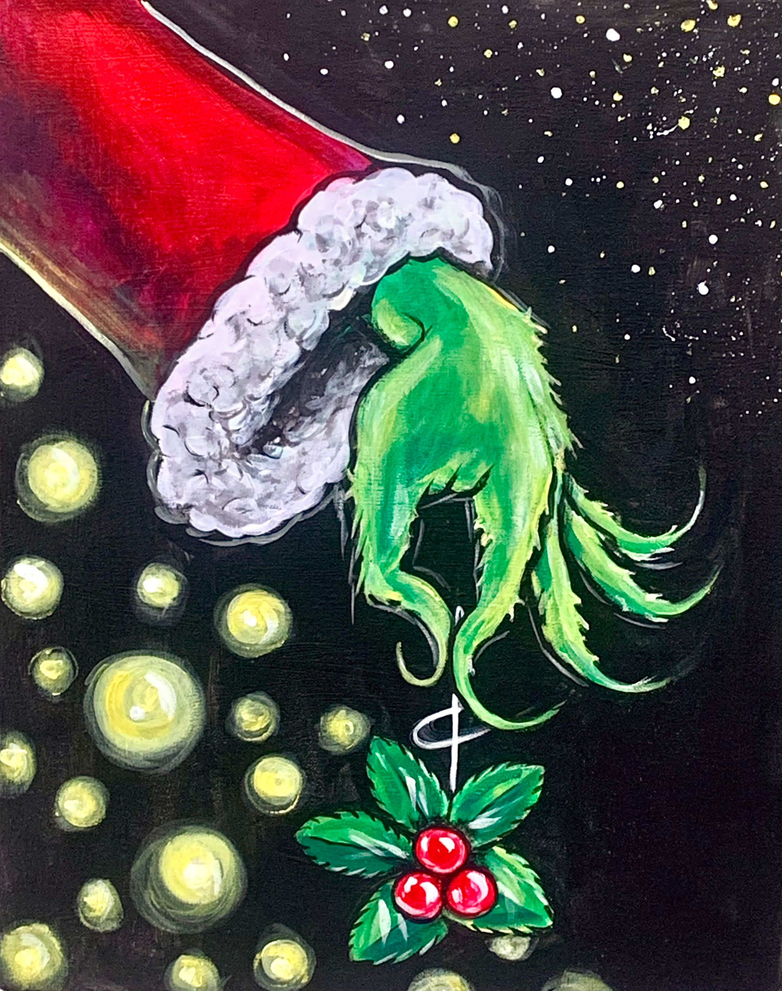 Paint Nite: Festive Mistletoe Foe with Rachel Reyes, 12/02/2024