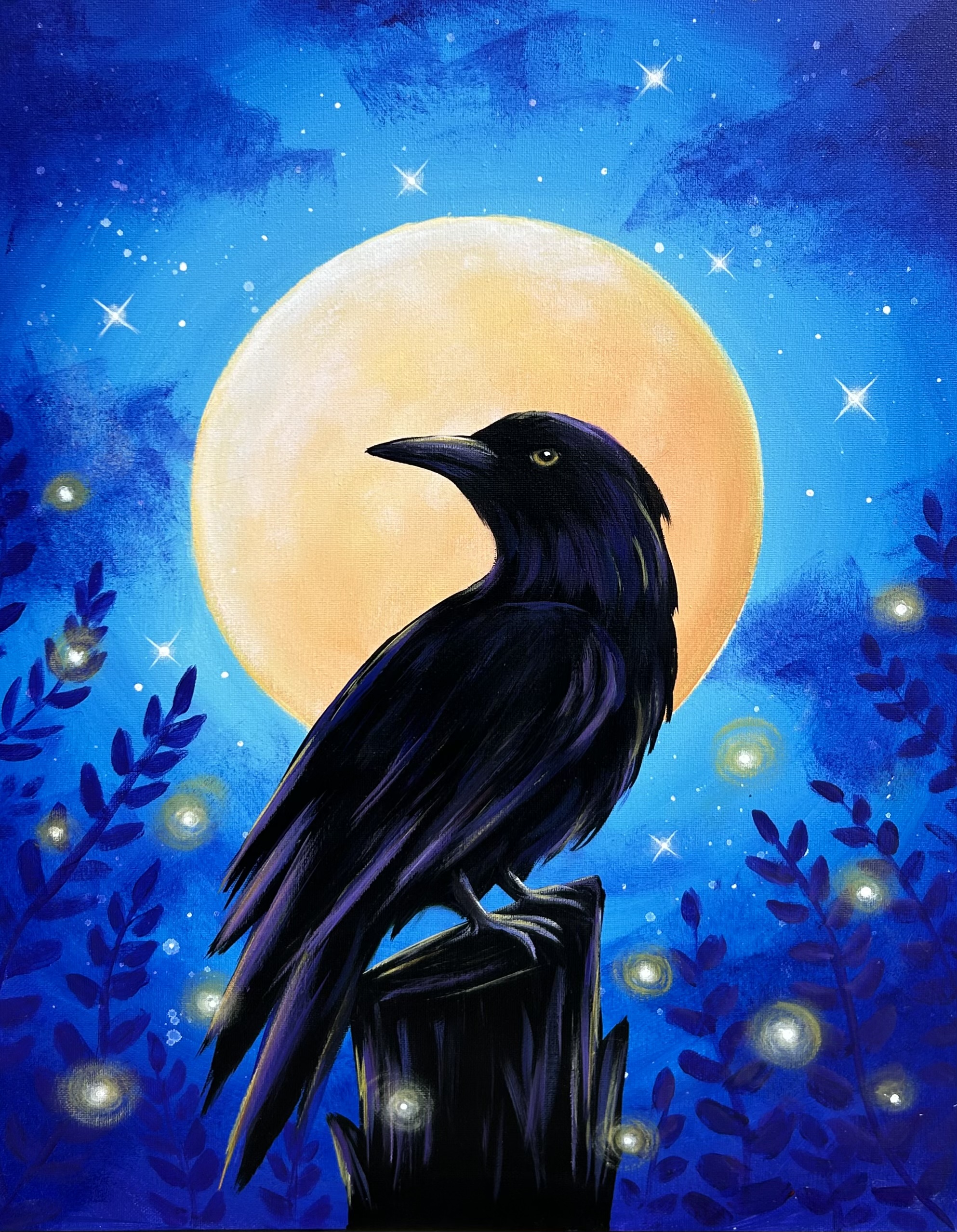 Moonlight Raven Tickets, Sat, Sep 27, 2025 at 4:00 PM | Paint Nite