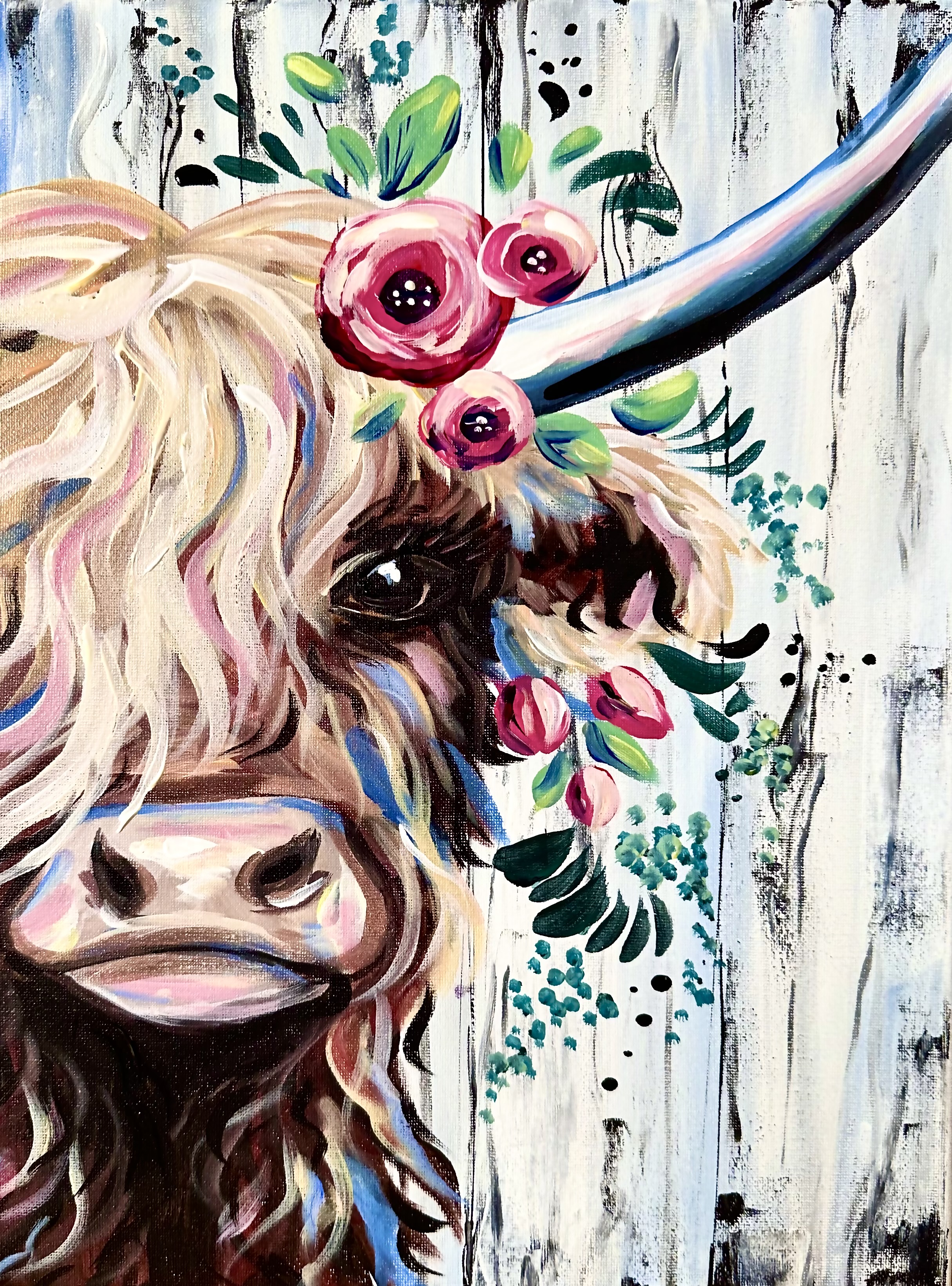 Book Barnyard Highland Cow - On-Demand Paint Nite