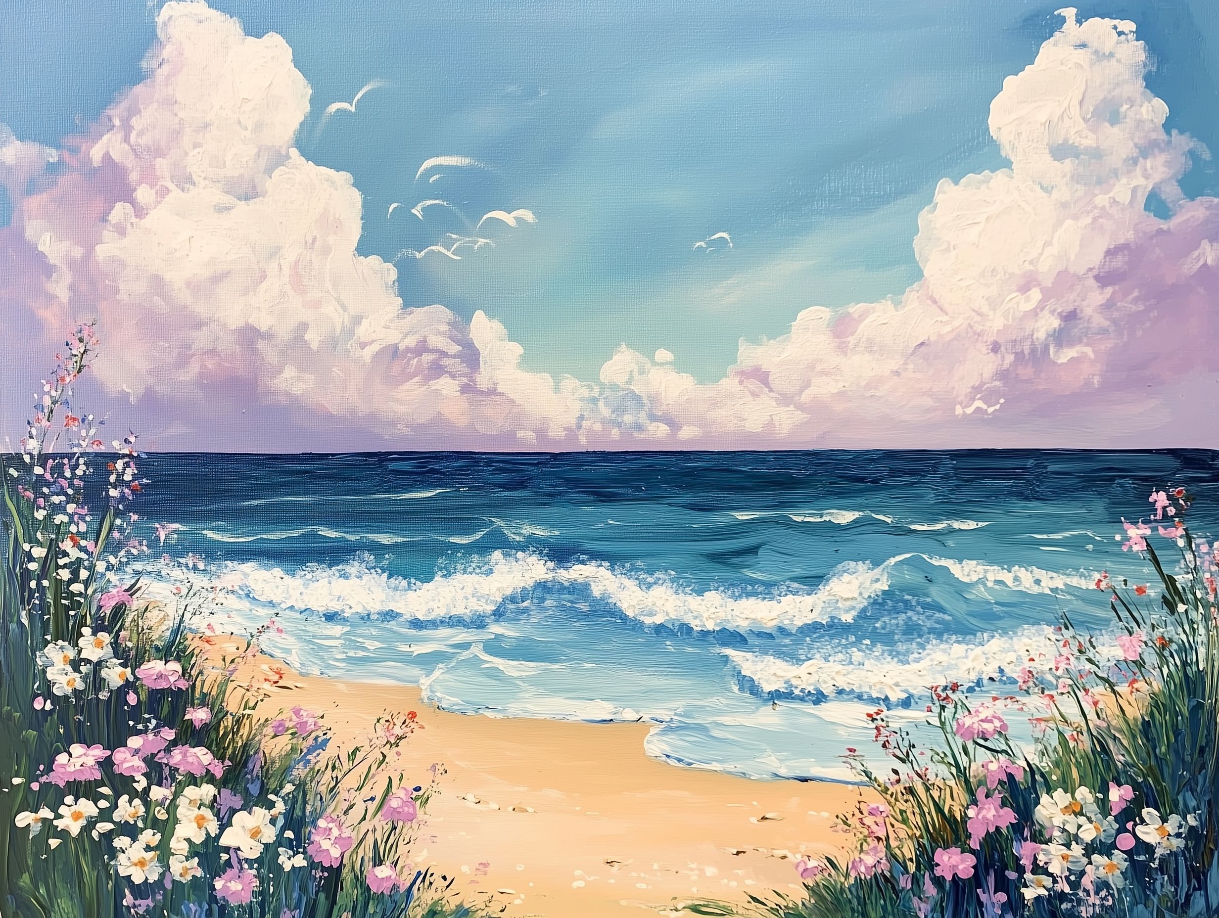 Flowers by The Sea Tickets, Fri, Mar 20, 2026 at 7:00 PM | Paint Nite